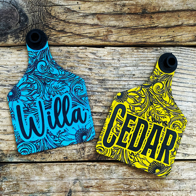 Custom Laser Engraved Cow Ear Tags – Raw + Refined Co.